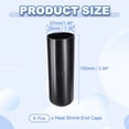 8 Pack Heat Shrink End Cap 35mm ID x 100mm L 1.5:1 Ratio Heat Shrink ...