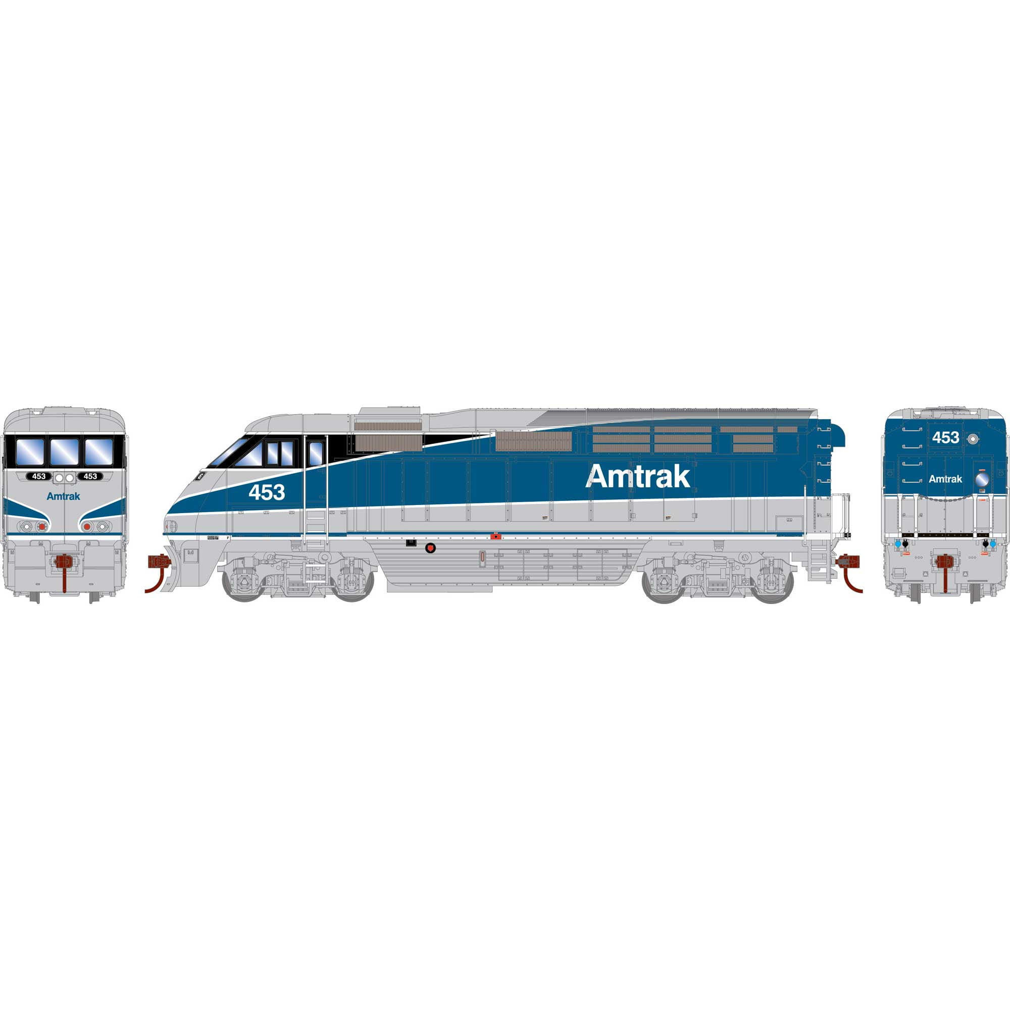 Athearn HO RTR F59PHI Amtrak #453 ATH64625 HO Locomotives - Walmart.com