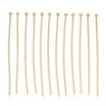 Brass Ball Head Pins Long-Lasting Plated Real 18K Gold Plated 50x0.8mm ...