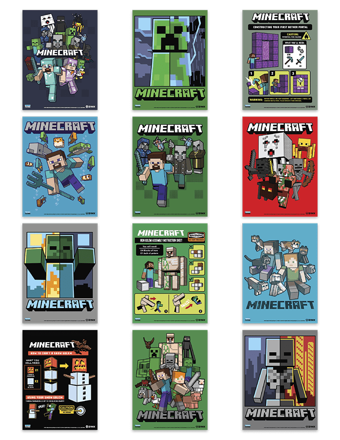 Trends International Poster Book - Minecraft Poster Book 8.5" x 11 ...