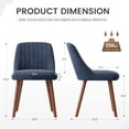 AFO Modern Dining Chair with Solid Wood Legs, Tufted Back Seat for ...