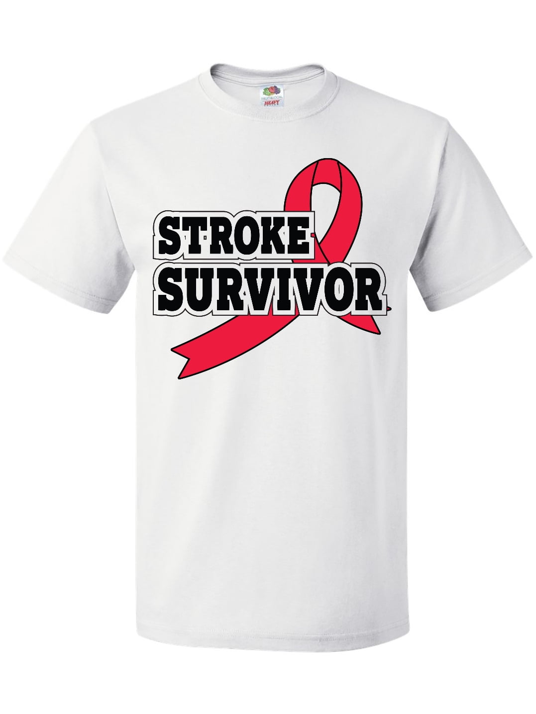 Inktastic Stroke Survivor with Red Ribbon T-Shirt - Walmart.com