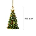 Flohua Christmas Living Room Decor Clearance 3pc Christmas Tree Car Pendant Christmas Acrylic