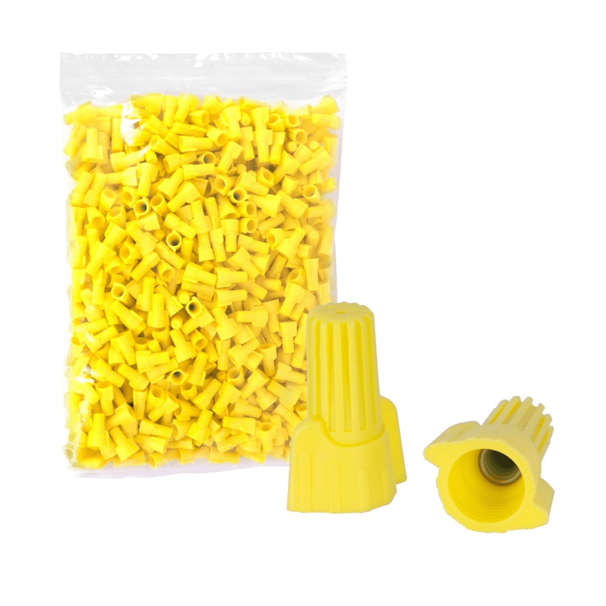 500 Conectores de Cable con Amarillas, AWG 18-10, Tapa Acanalada con ...