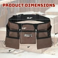 19-pocket Brown and Black Heavy Duty Construction Tool Belt, Work Apron ...