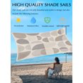 Abstract Semicircles Sun Shade Sail 6.5' x 10', Boho Art Modern Taupe ...