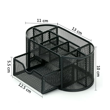 Mesh Pencil Cup Organizer,Metal Pen Holder, Office Desktop Stationery ...