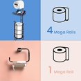 Toilet Paper Holder Stand Tissue Paper Roll Dispenser with Shelf for ...