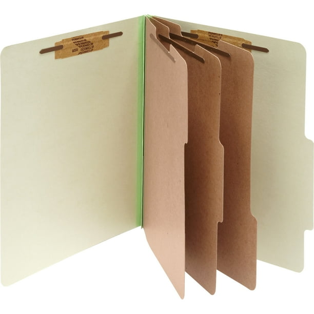 ACCO Pressboard 25-Pt Classification Folders, Legal, 8-Section, Leaf ...
