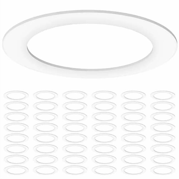 TORCHSTAR 12Pack 6 Inch Integrated Can Light Trim, One Piece Baffle ...