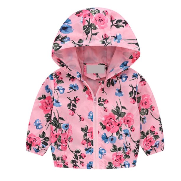 SYNPOS 1-6T Kids Little Girls Lightweight Rainbow Hooded Jacket Coat ...