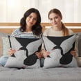 Black White Swan Pillow Covers Set of 4, Vintage Romantic Swan ...