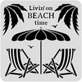 Beach Vacation Painting Stencils Coconut Tree Beach Umbrella Template ...