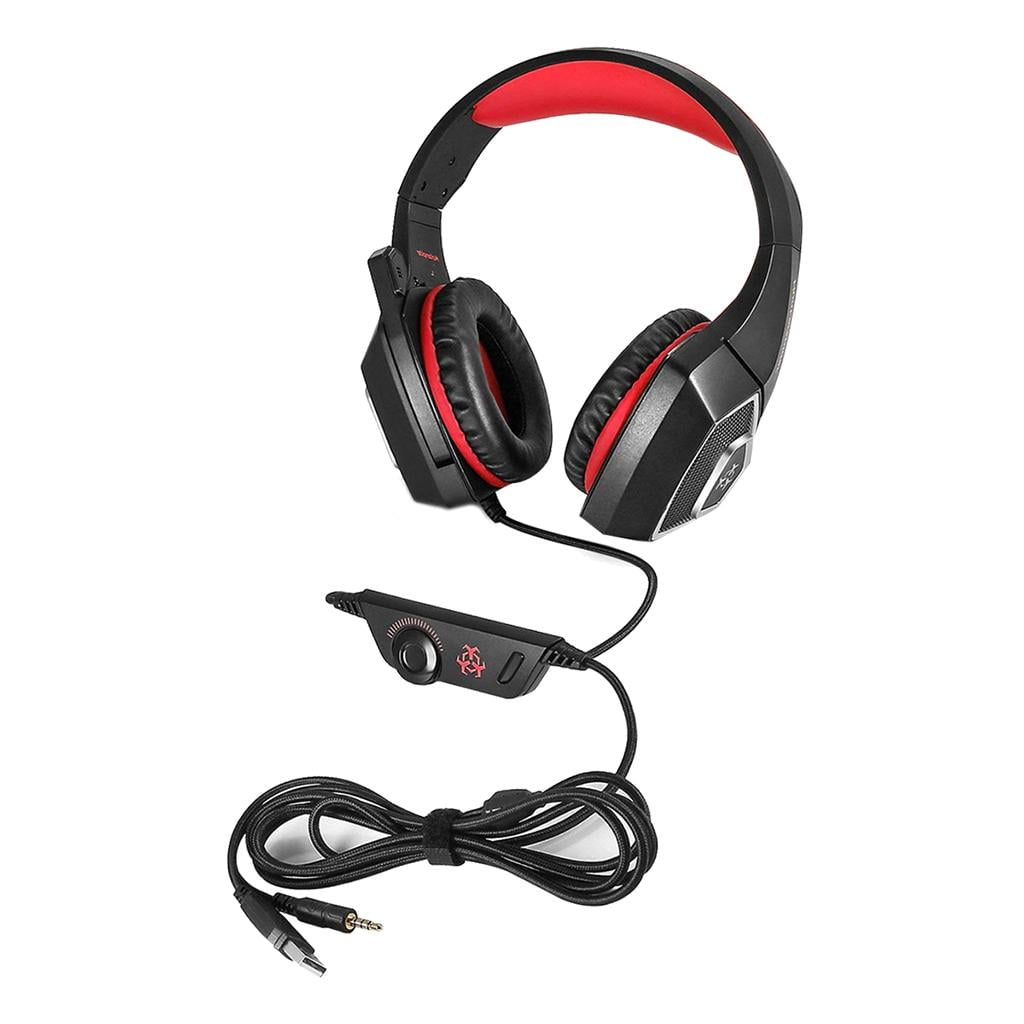 Gaming Headset Con Micrófono Para PC Para Rojo | Walmart en línea