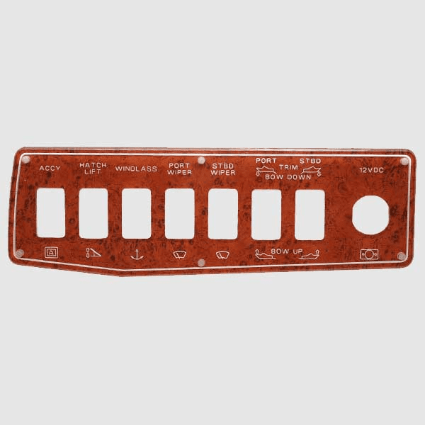 Bayliner Boat Switch Panel 1850908 | 11 7/8 x 3 3/4 In Faux Woodgrain ...