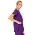 MediChic Scrubs Mini Marilyn Stretch V-Neck Three Pocket Scrub Top with ...