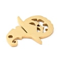 201 Stainless Steel Pendants Pumpkin with Hat Golden 18x15x1mm Hole: 1 ...
