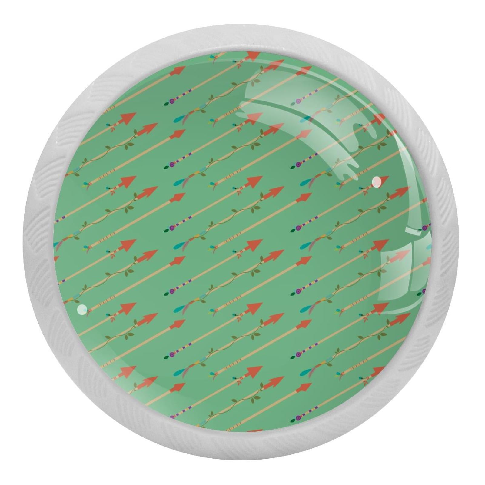 4PCS Round Red Arrow Cabinet Fluorescence Knob Glowing in the Dark ...