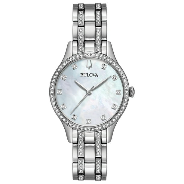 Bulova - Bulova Women's Crystal Watch Box Set with Bangle Bracelets ...
