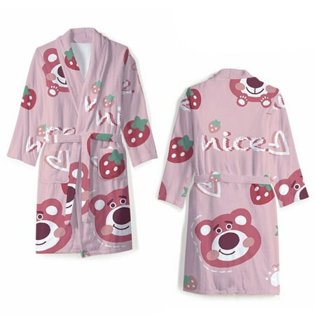 Disney Toy Story Lotso Bathrobe Fashion Women Bathrobe Cute Cartoon ...