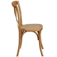 10 PACK Bistro Style Cross Back Oak Wood Stackable Dining Chair - X ...