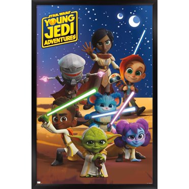 Star Wars: The Last Jedi - Rey Wall Poster, 22.375" x 34", Framed ...