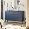 Desert Fields Eclectic Boho 6-Drawer Dresser, Navy - Walmart.com