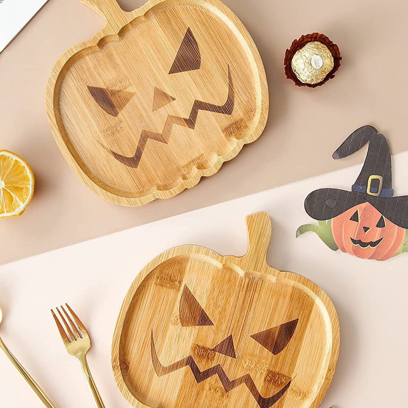 Garhelper Halloween Pumpkin Ghost Plate Charcuterie Board And Cheese ...