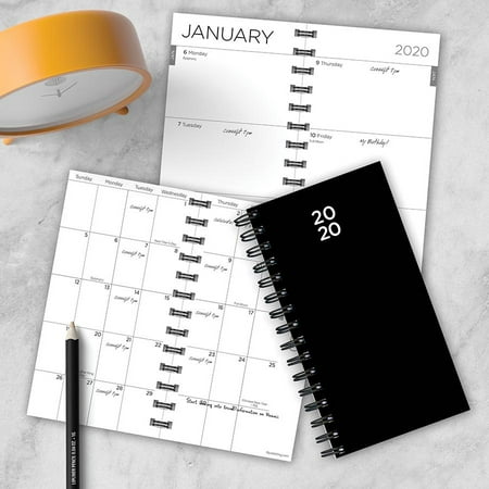 2020 Black Small Weekly Monthly Planner - Walmart.ca