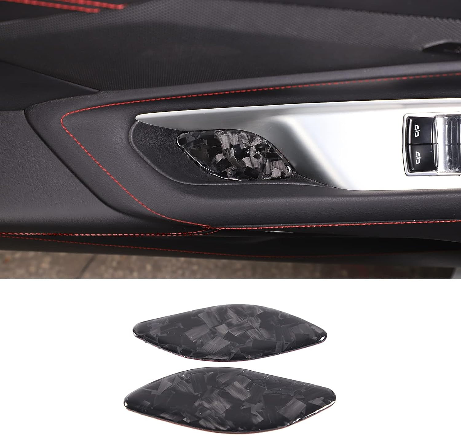 TINKI Soft Carbon Fiber Window Lift Groove Sticker Compatible with ...