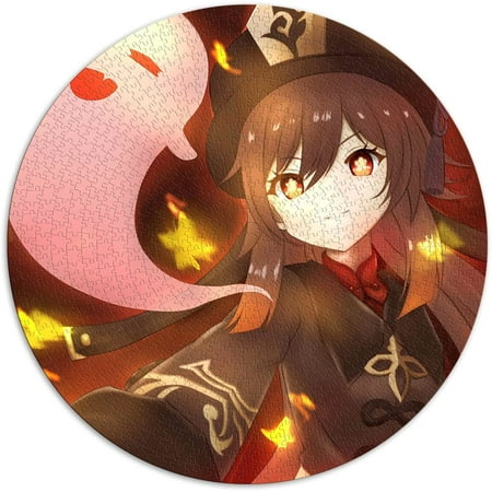 Genshin Impact Diona 1000 Piece Circular Puzzle Brain Intelligence Challenge 26.5"x26.5" Great ...