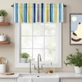Colored Stripes Valances for Windows Abstract Blue Yellow Vertical ...