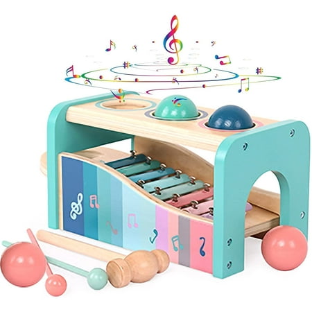 Pound A Ball Musical Toy with Wooden Sliding Xylophone and Montessori ...