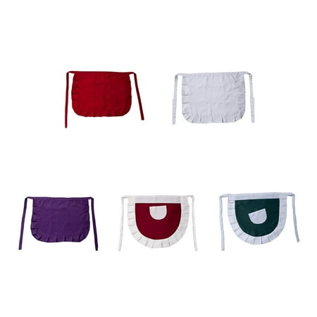 kurtrusly Polyester Apron Solid Color Replacement Cute Lace Kitchen ...