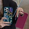 3D Stereoscopic Silicone Color Line Sensory Decompression Phone Case ...