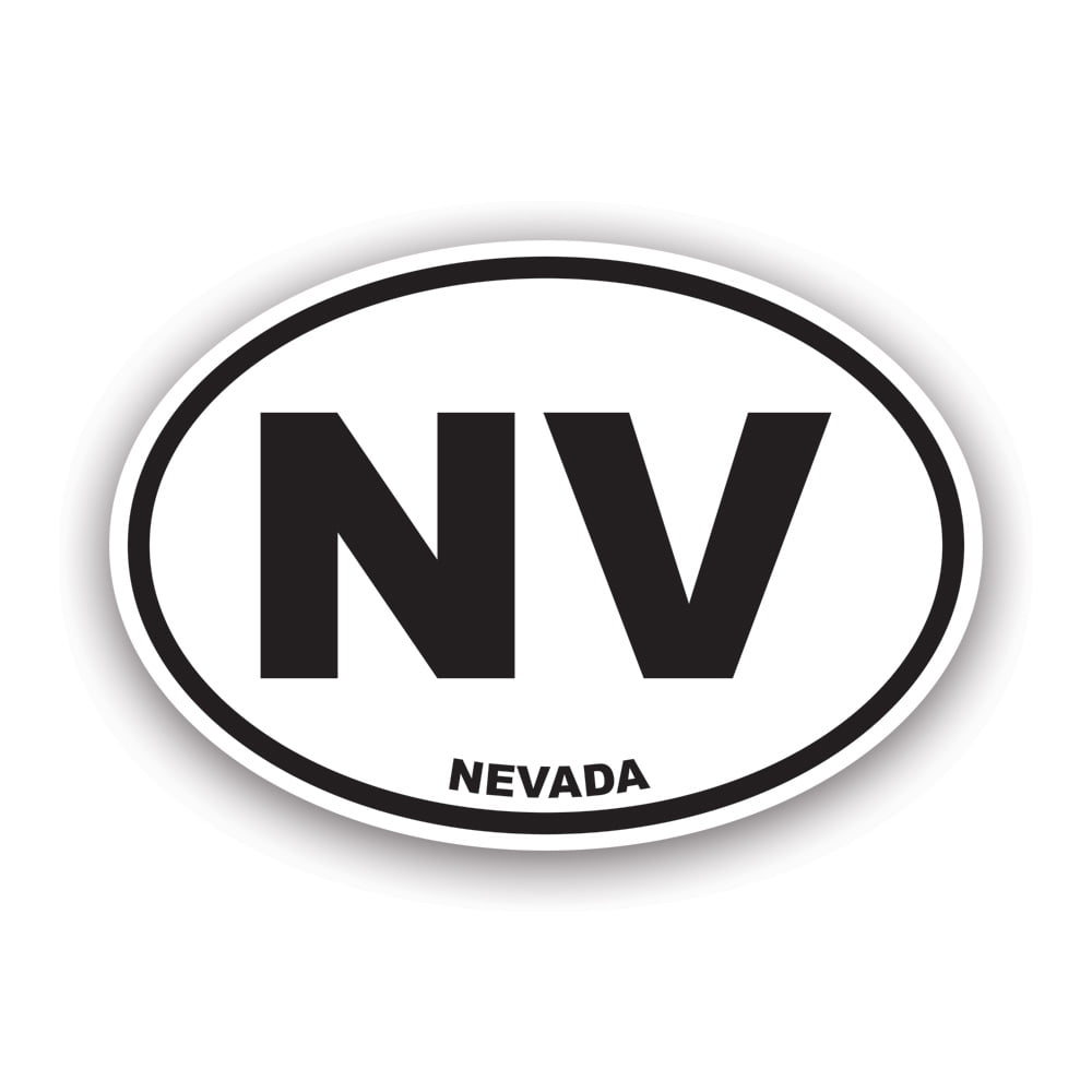 Nevada Euro Oval Sticker Decal - Self Adhesive Vinyl - Weatherproof ...
