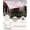 Blush Fronds Sun Shade Sail 8' x 10', Rustic Rose Pink Leaf Plant Linen ...