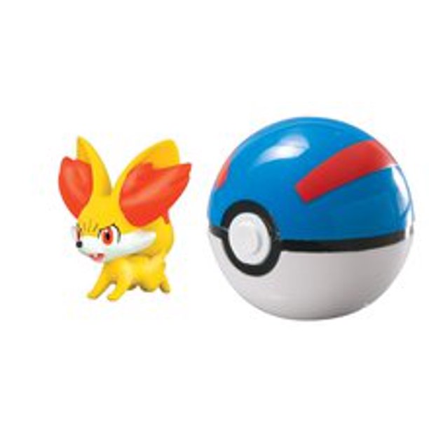 Pokemon 2 inch Toy Action Figure - Fennekin Great ball - Walmart.com ...