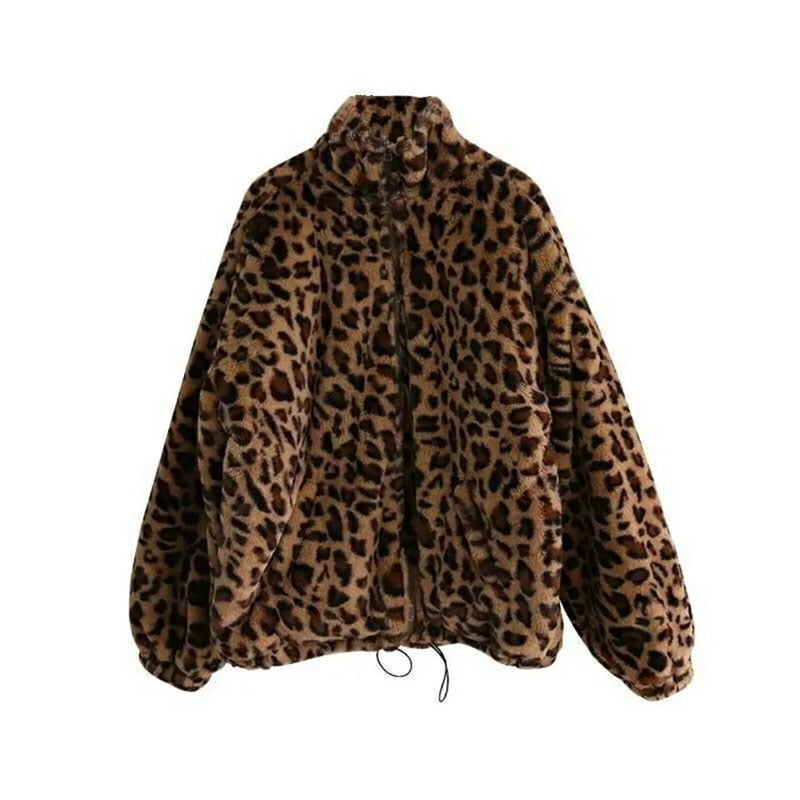 Click here for Yyfashion Fuzzy Leopard Print Jacket Women Stand C... prices