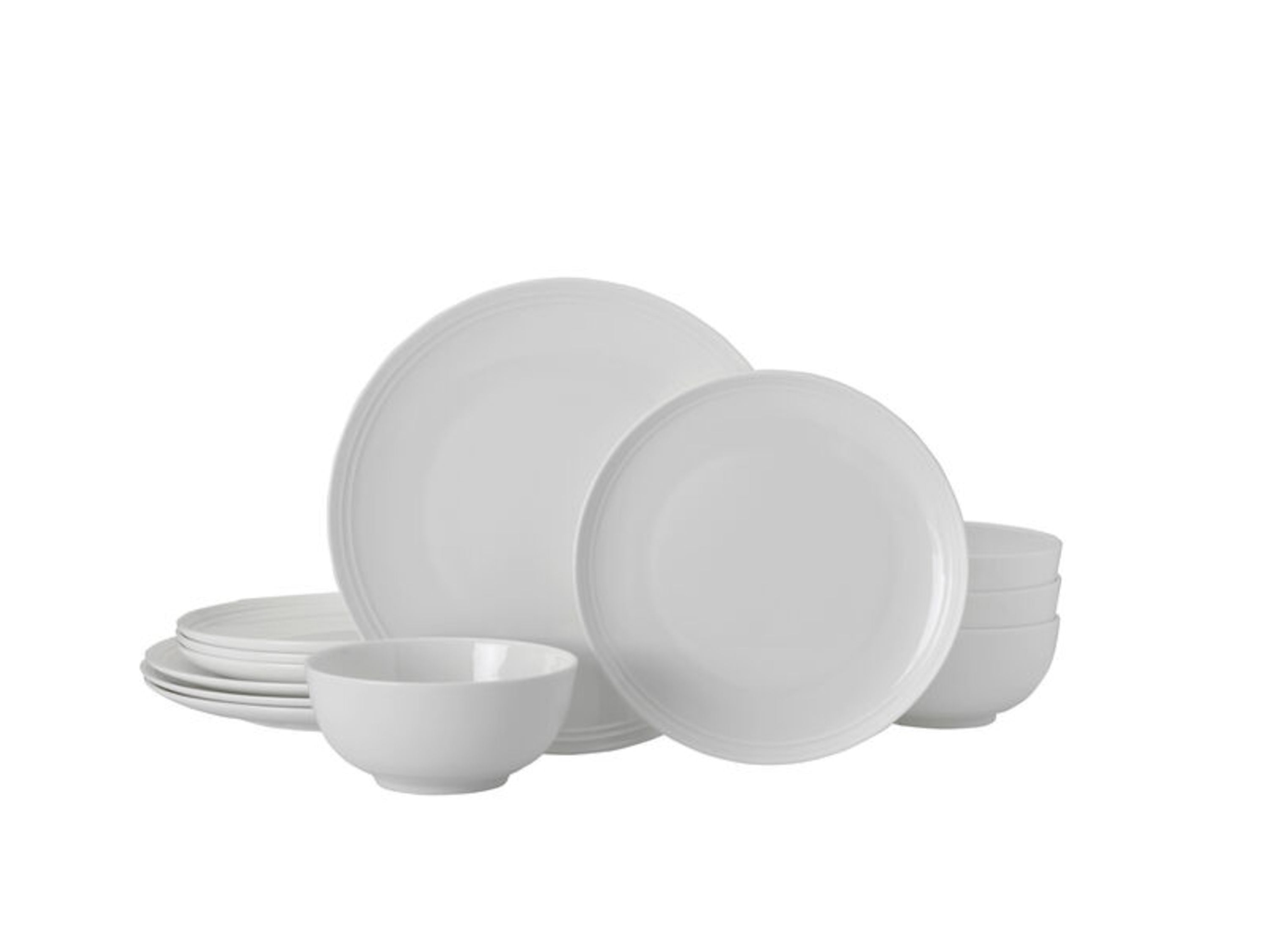Mikasa Kyler 12-Piece Bone China Dinnerware Set, Service for 4 ...