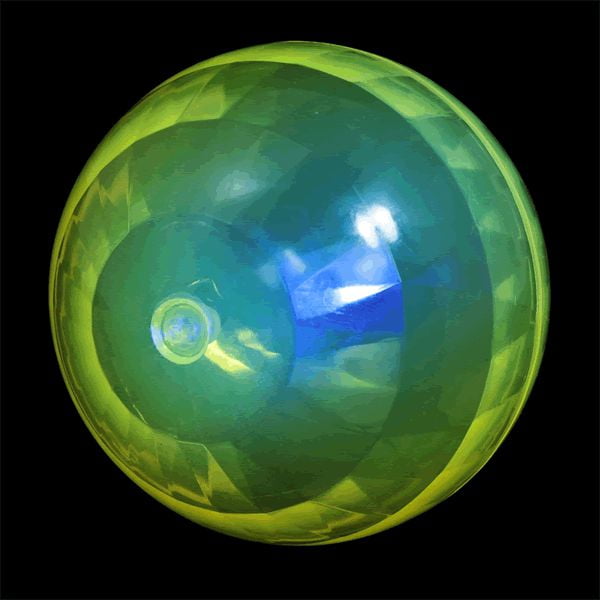 3 Inch LED Super Bounce Ball Green - Walmart.com
