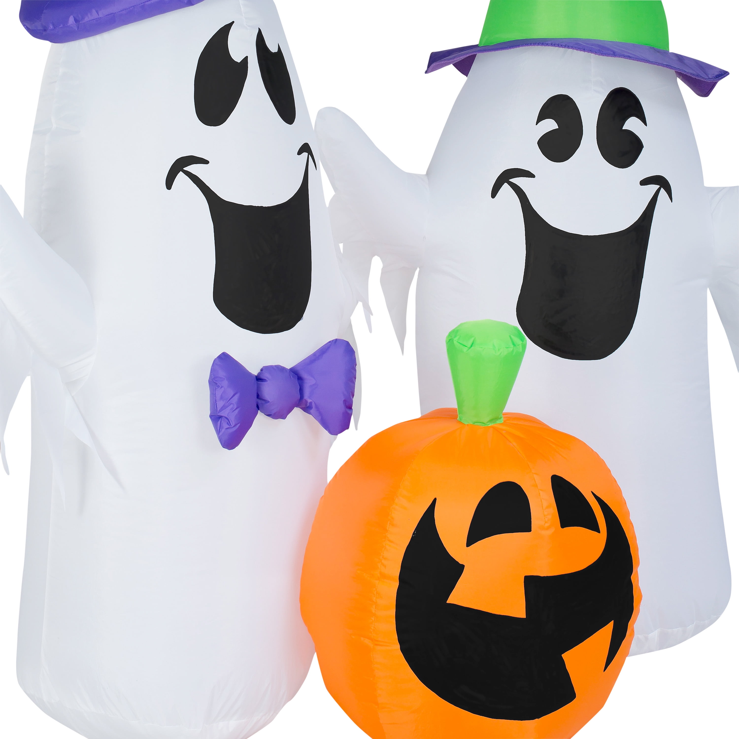 Halloween Yard Inflatable 5ft Ghosts Pumpkin Scene Outdoor Set Bright