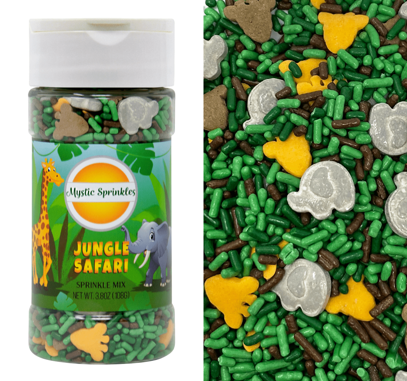 Mystic Sprinkles Jungle Safari Sprinkle Mix 3.8 oz - Walmart.com