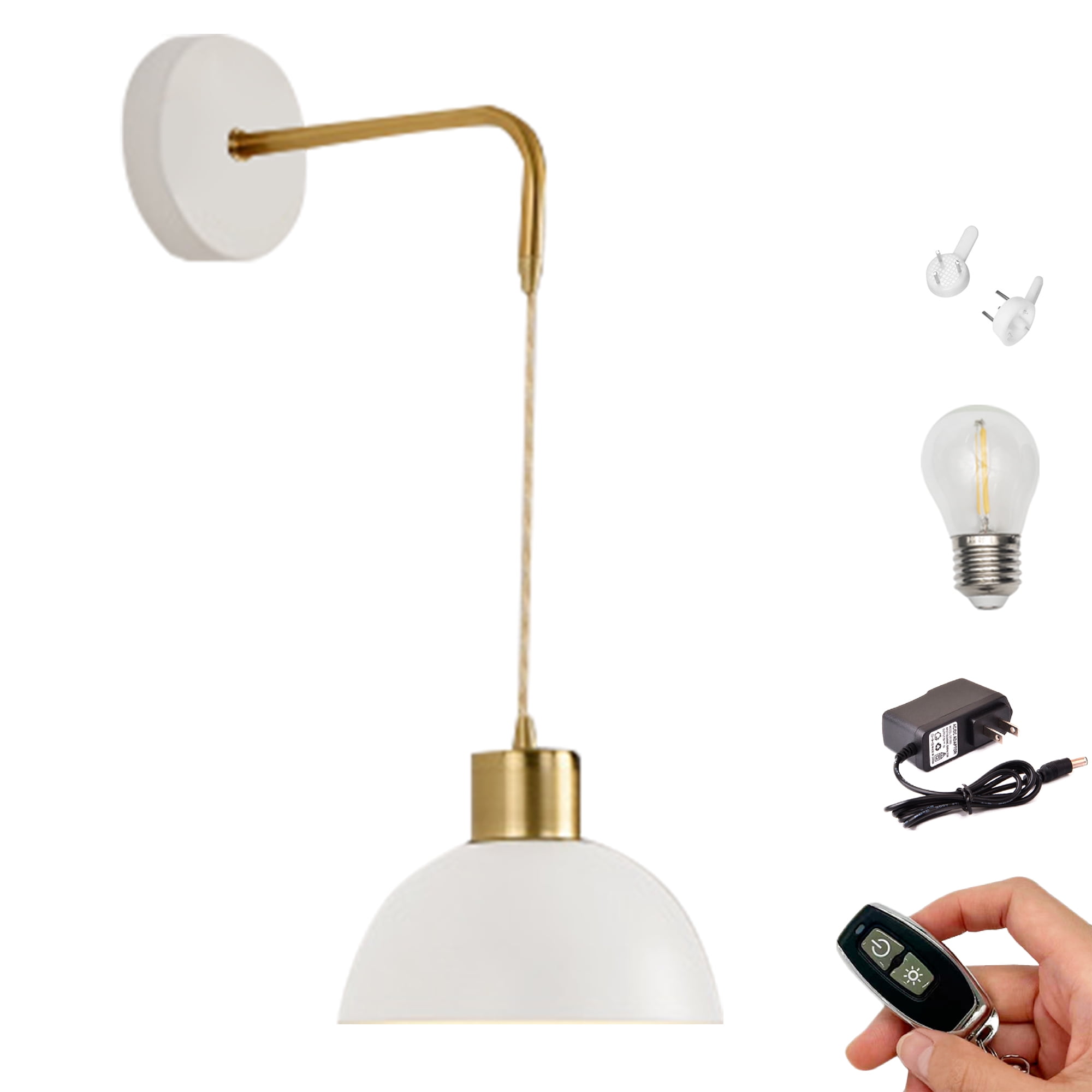 Kiven Battery Operated Wall Lamp,Modern Rechargeable Wall Sconces with ...