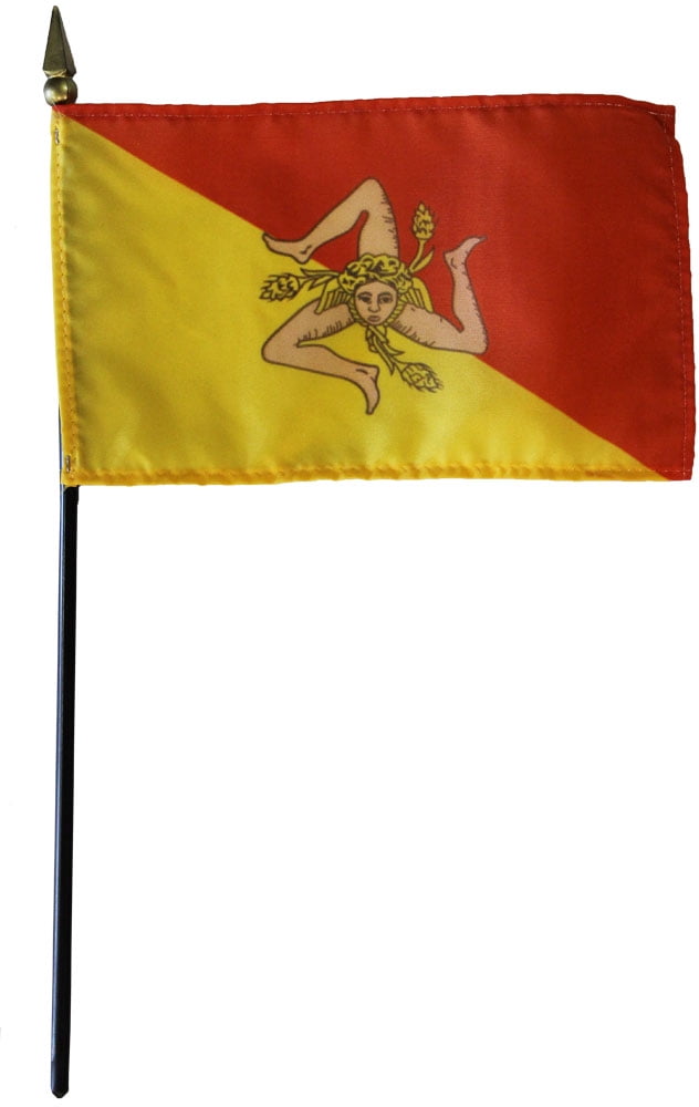 Sicily - 4"X6" Stick Flag - Walmart.com