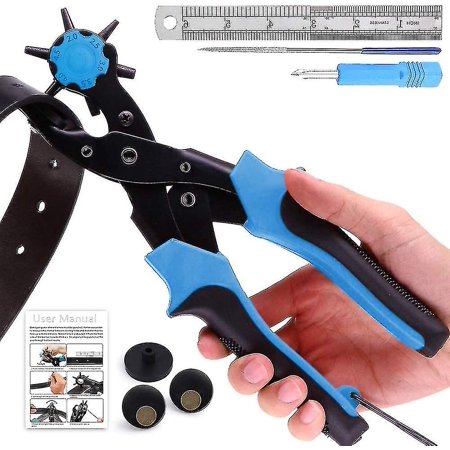 Leather Hole Punch, Belt Hole Puncher - Upgraded Version With Hole Size ...