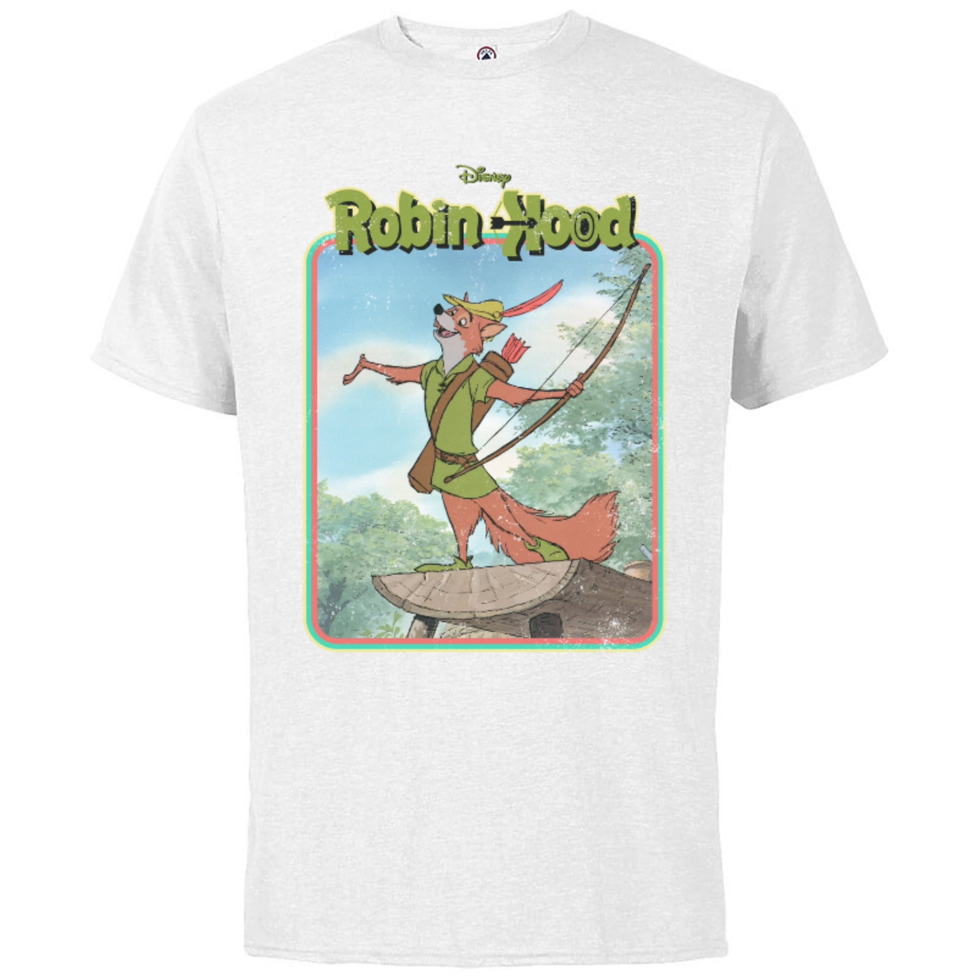 Disney Robin Hood Retro - Short Sleeve Cotton T-Shirt for Adults ...