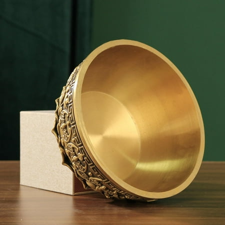 Brass Chinese Fortune Treasure Basin Table Centerpieces Craft Statue ...