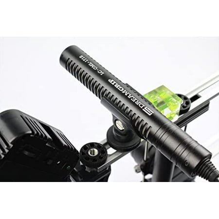 Pointed Gun Interview Microphone with Snap-On Cold Shoe Mount for Any ...