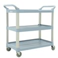 HUBERT® Transport Cart Grey Plastic Large - 40 1/4 L x 19 7/8" W x 37 ...